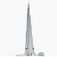 3d dubai tower skyscraper model
