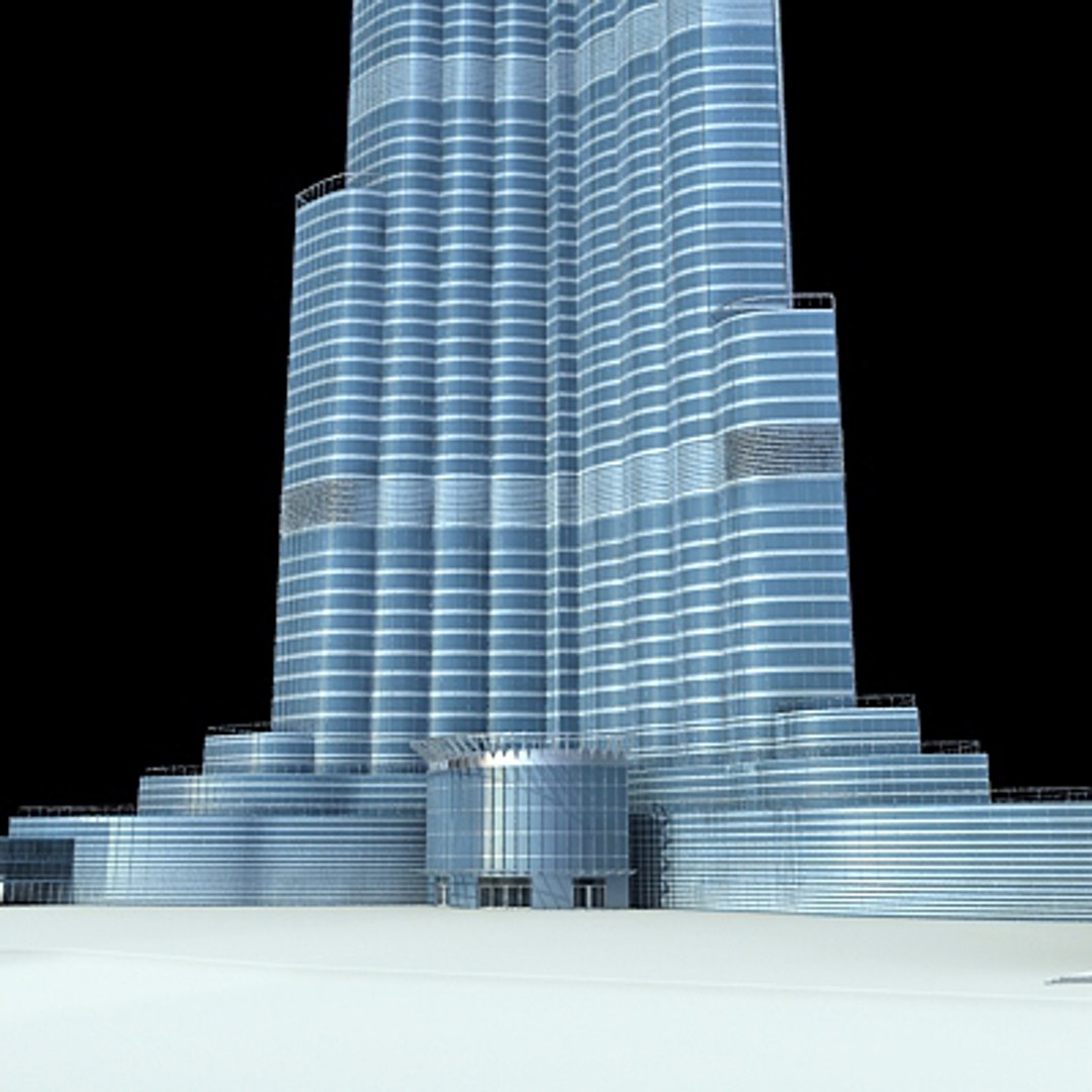 3d dubai tower skyscraper model