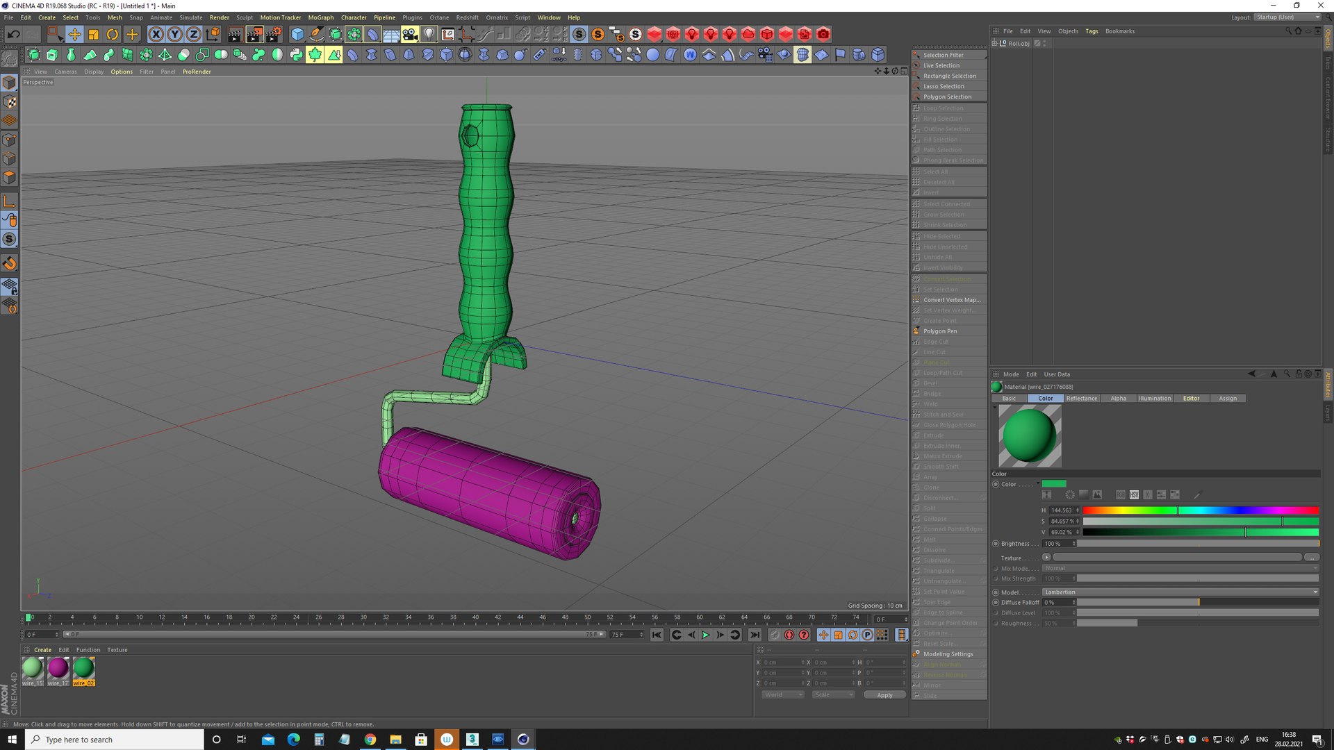 Roll roller 3D model - TurboSquid 1700762