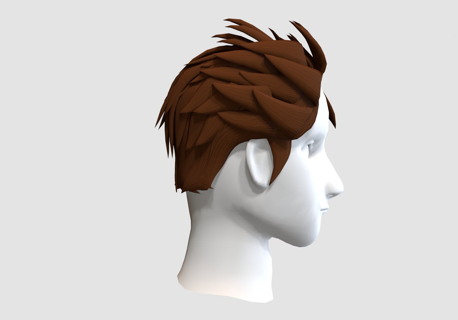 Sharp Male Hairstyle 3D Model - TurboSquid 1922859