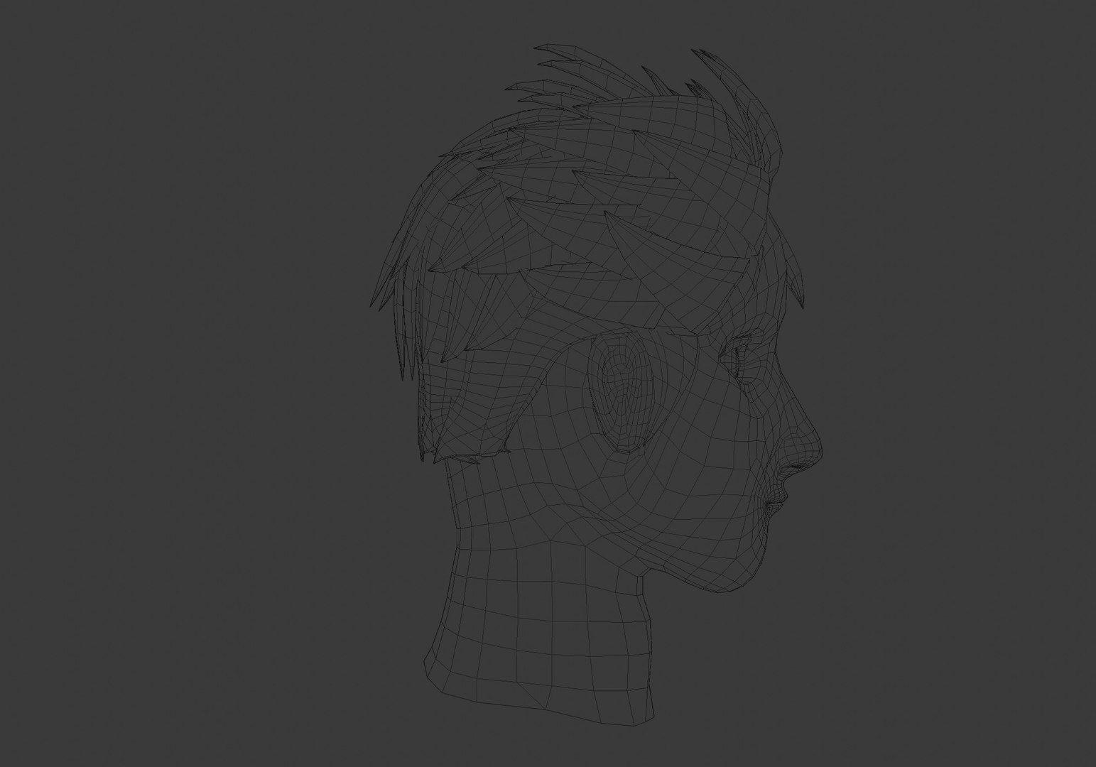 Sharp Male Hairstyle 3D Model - TurboSquid 1922859