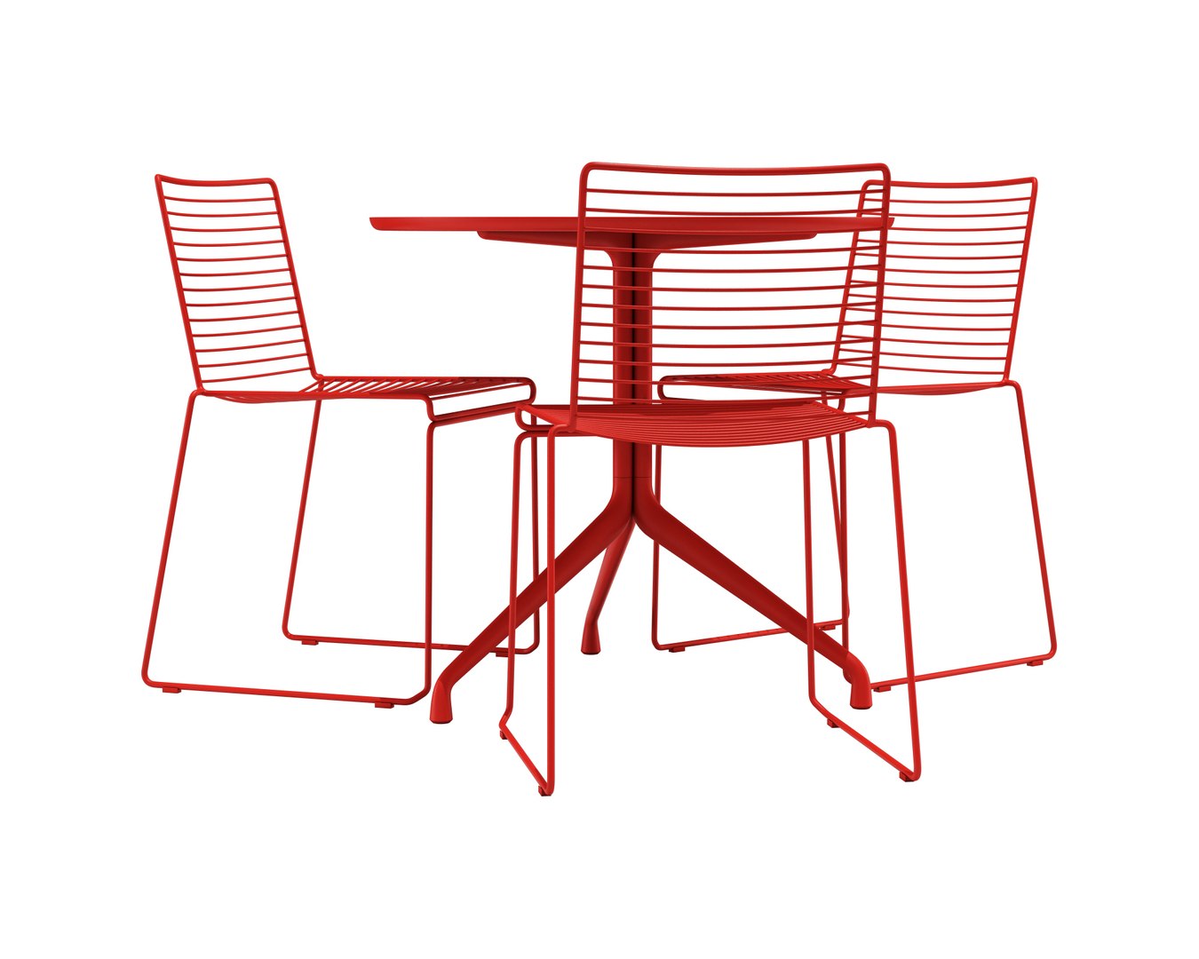 Hay Dining Set Hee Chair-AAC Table 3D - TurboSquid 2402471