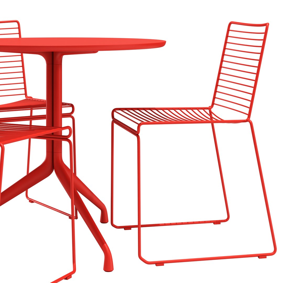 Hay Dining Set Hee Chair-AAC Table 3D - TurboSquid 2402471