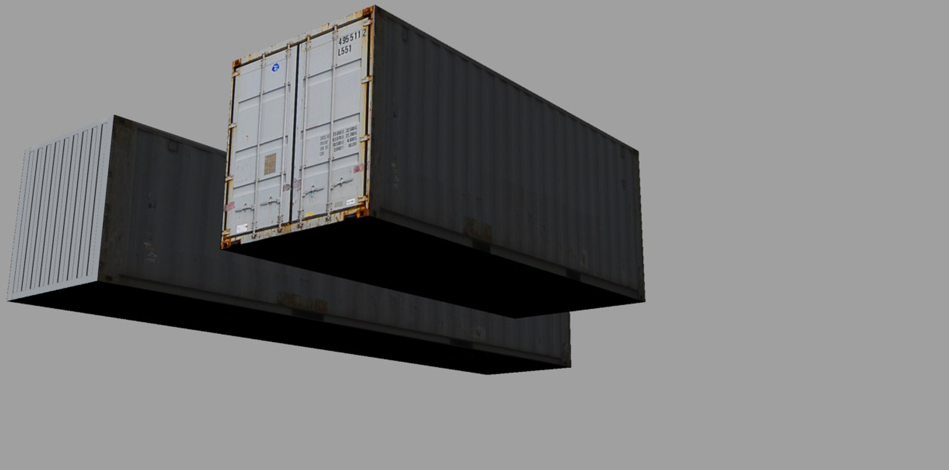 3d Model Of Container Teu 20ft