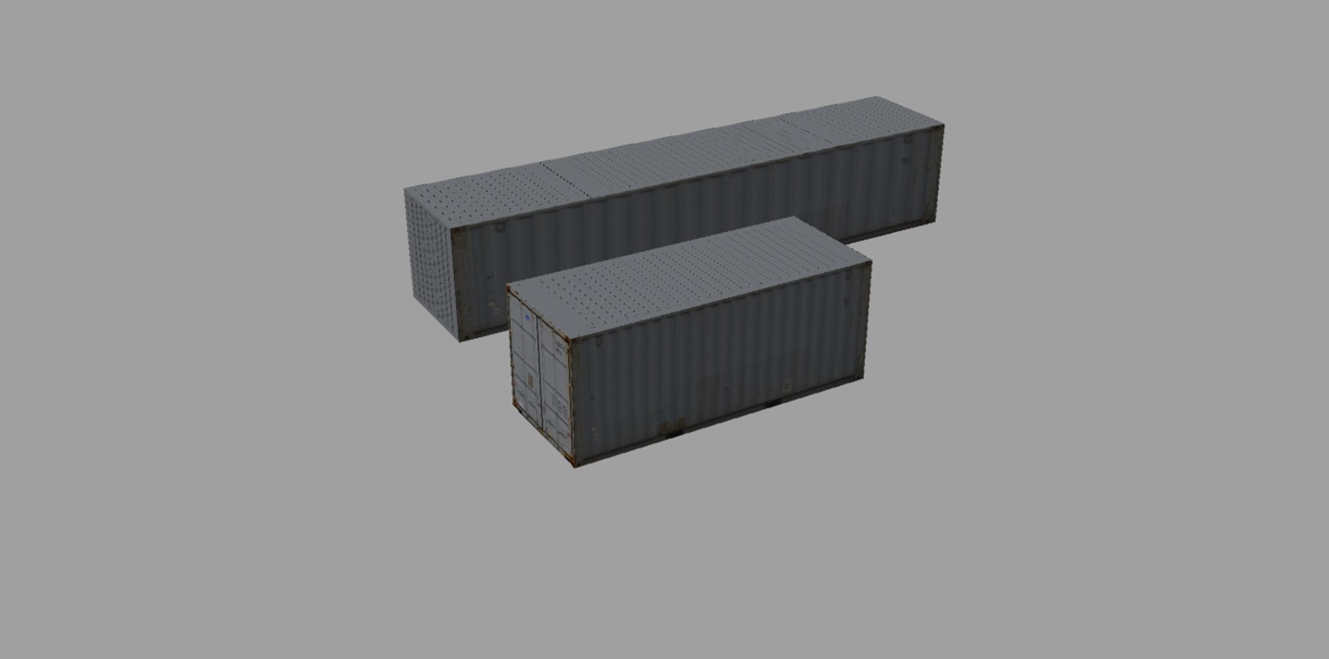3d Model Of Container Teu 20ft