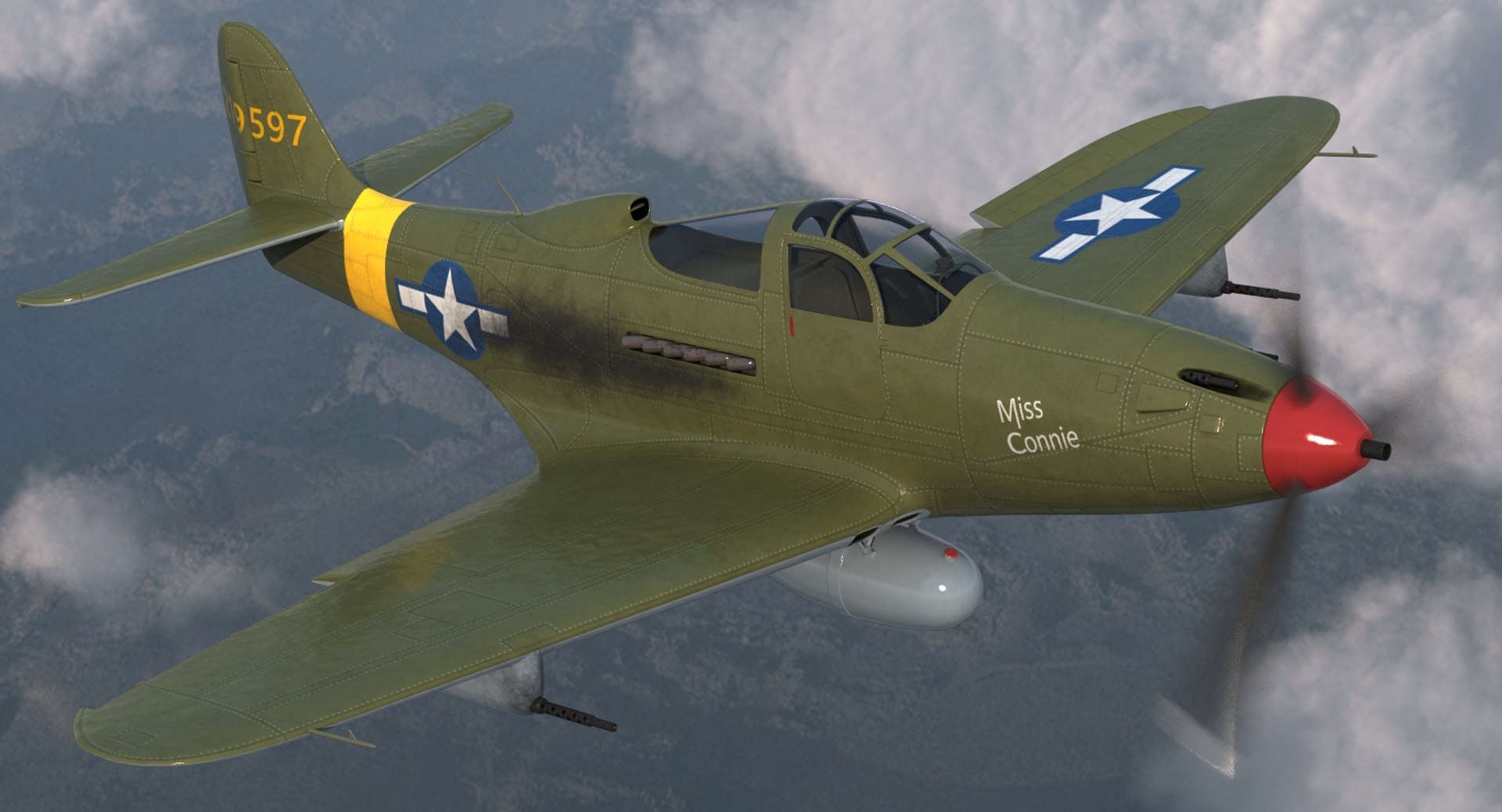 3D American Wwii Fighter Aircraft Model - TurboSquid 1159023