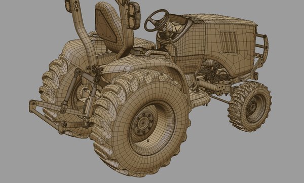 Wheel compact utility tractor 3D - TurboSquid 1294669