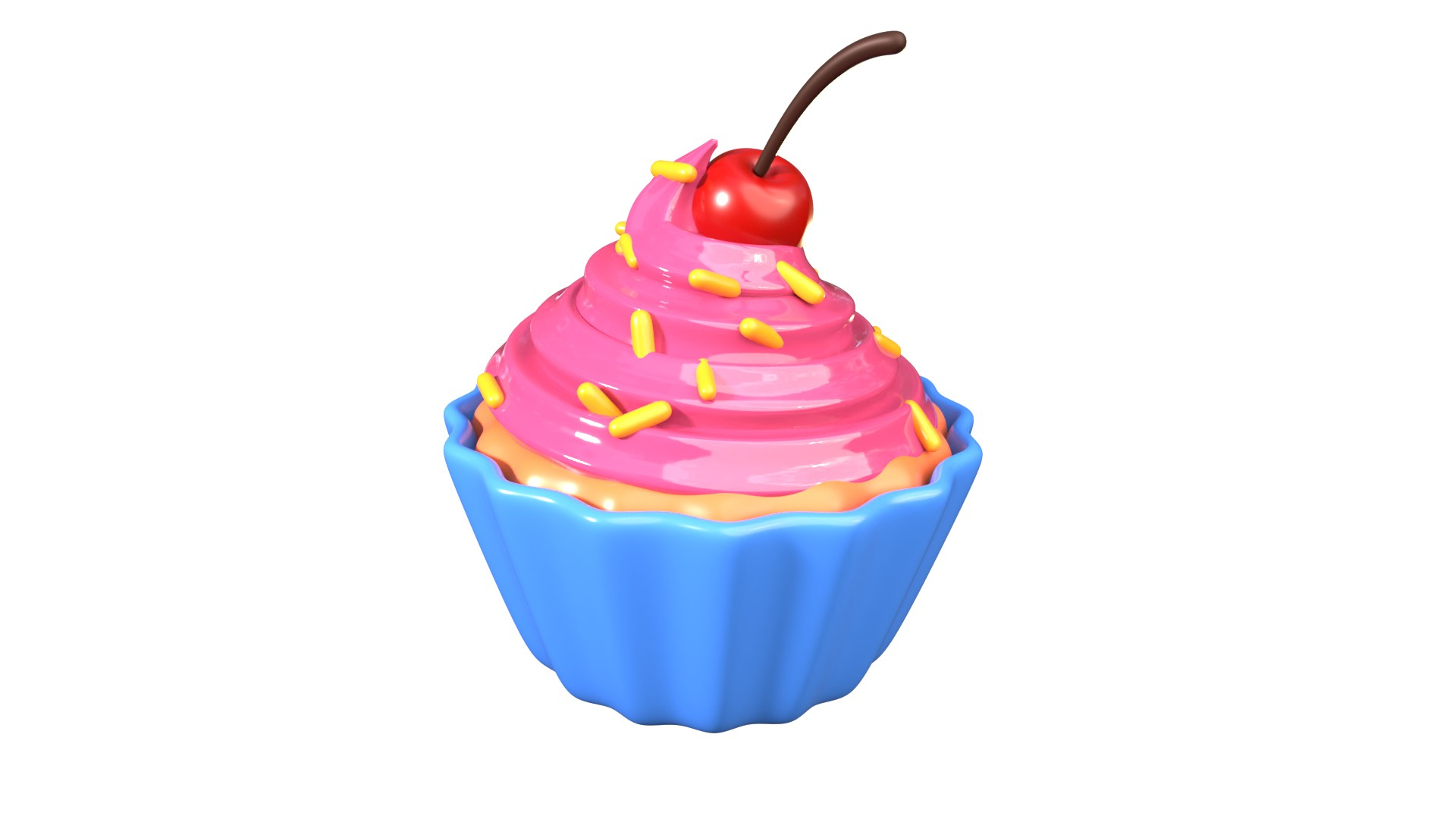 3D Cupcake 3D Illustration - TurboSquid 2235827
