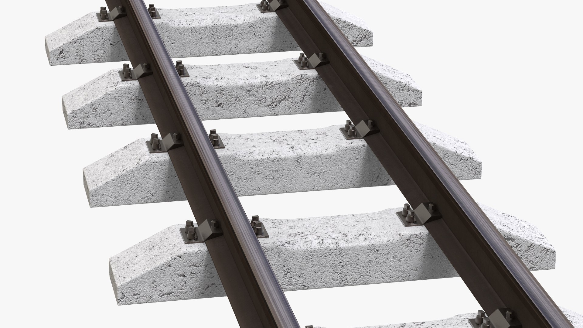Train tracks rails bricks 3D - TurboSquid 1515768