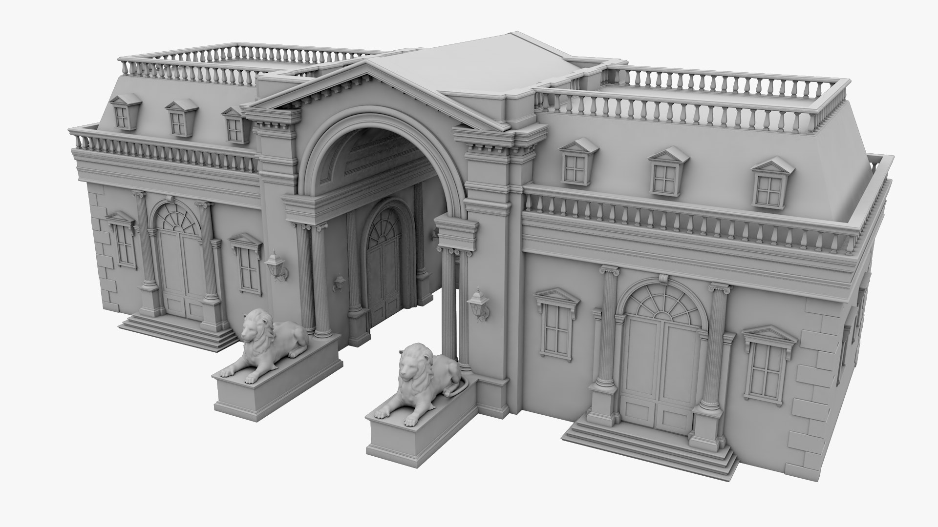 Renaissance Building 3D - TurboSquid 1953704