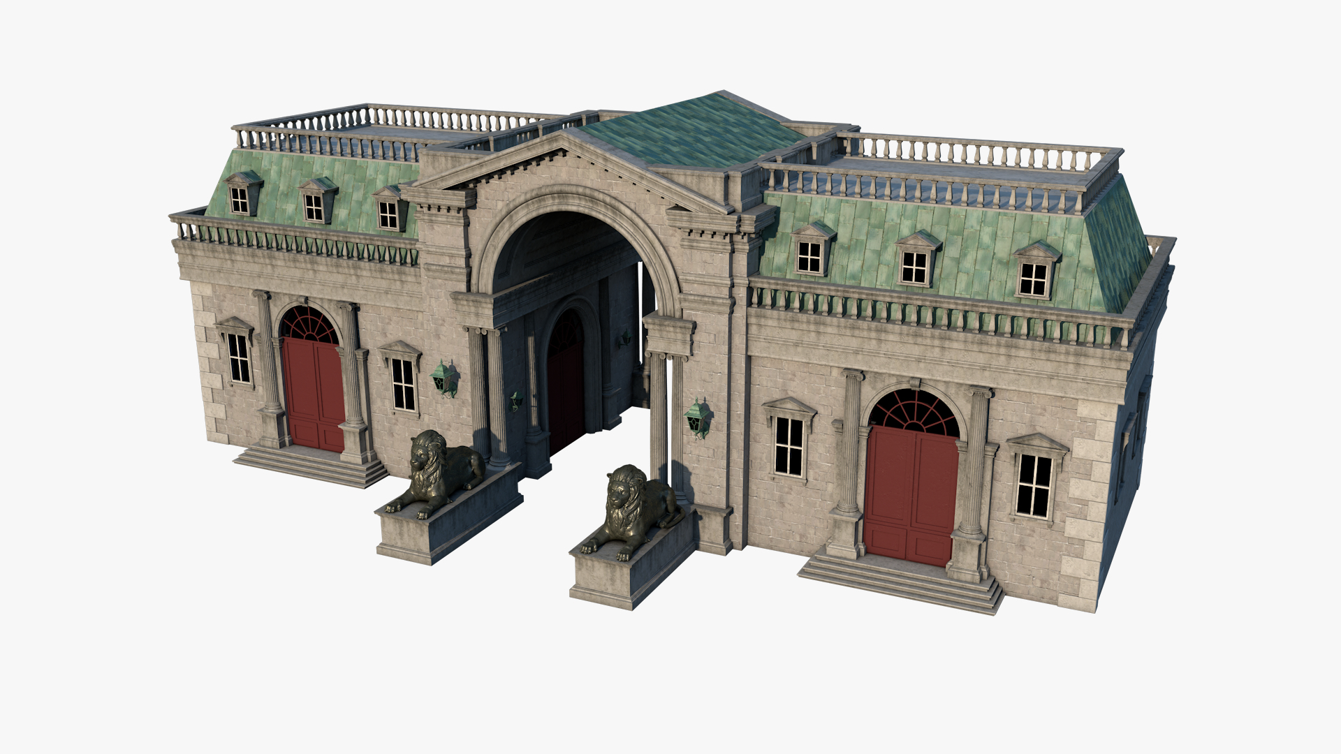 Renaissance Building 3D - TurboSquid 1953704