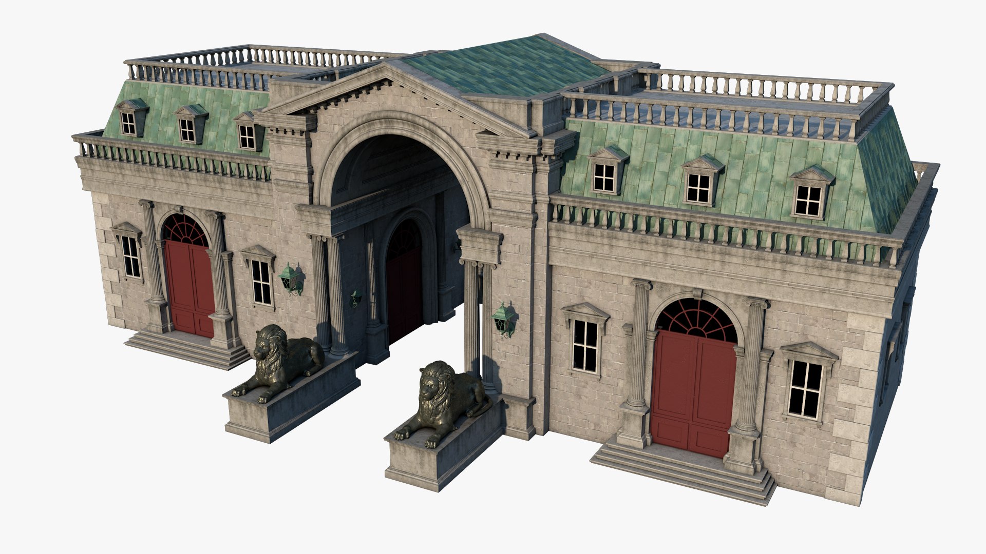 Renaissance Building 3D - TurboSquid 1953704