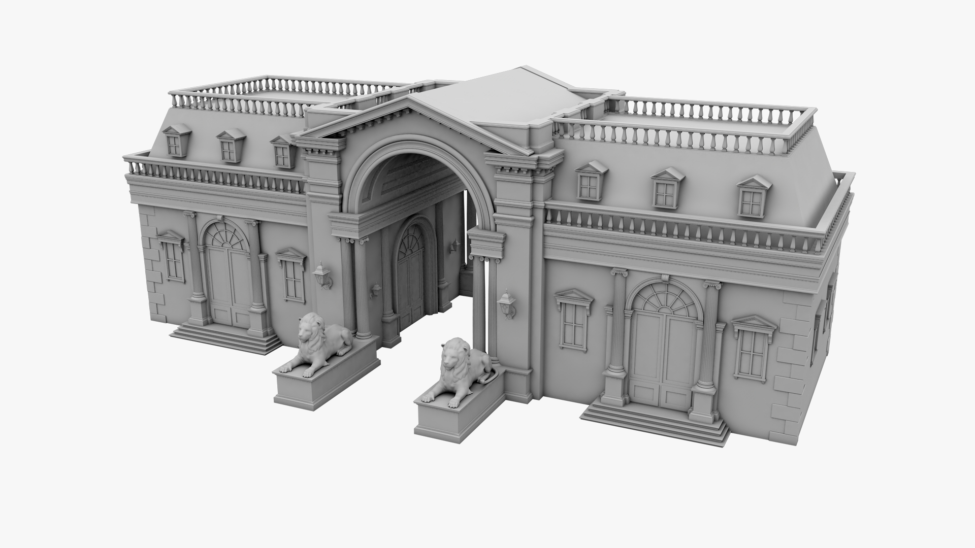 Renaissance Building 3D - TurboSquid 1953704