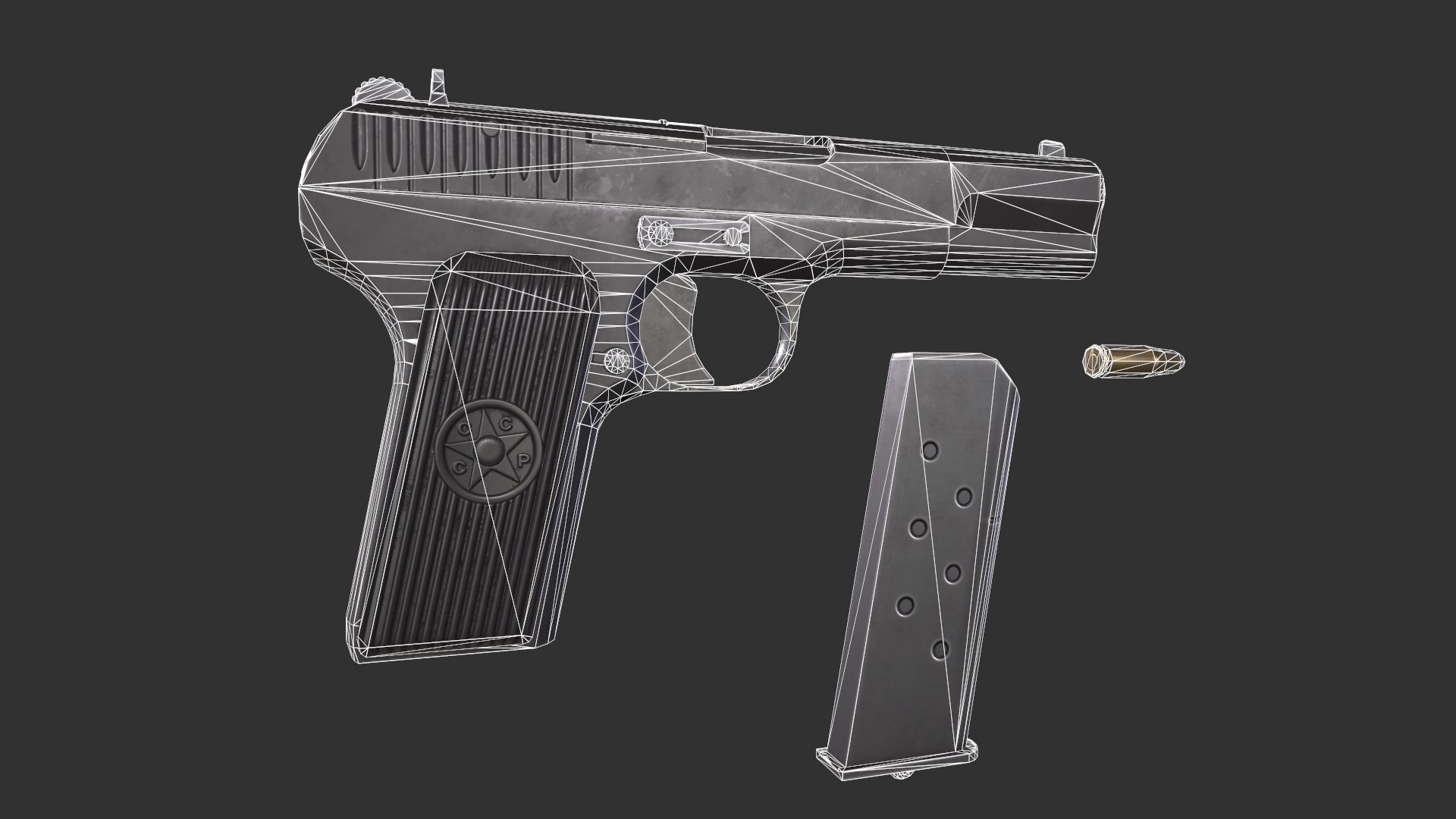 TT-33 Tokarev Pistol 3D - TurboSquid 1962028