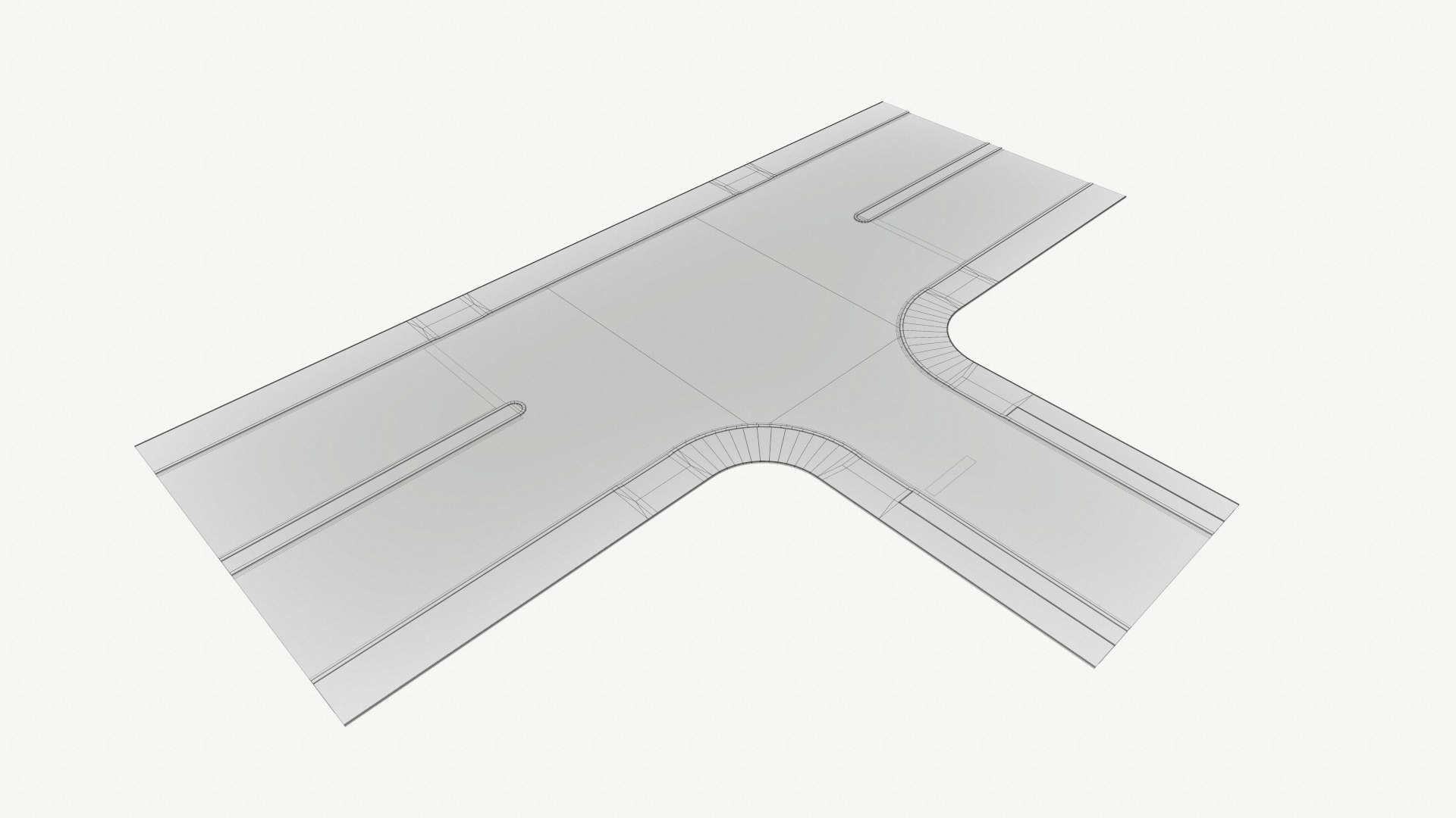 3D Road Markings Highway Streets and Construction Roads model ...
