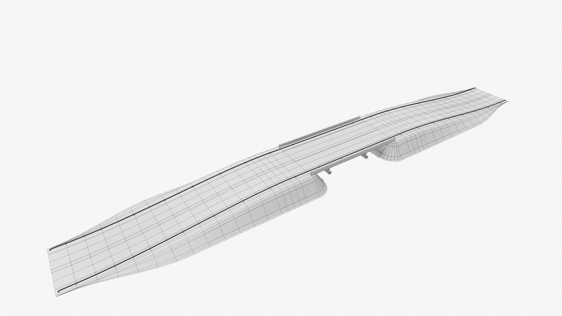 3D Road Markings Highway Streets and Construction Roads model ...