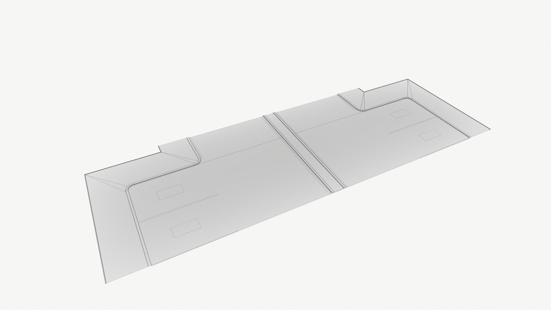 3D Road Markings Highway Streets and Construction Roads model ...