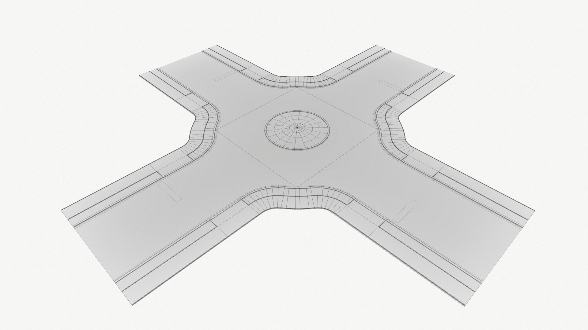 3D Road Markings Highway Streets and Construction Roads model ...
