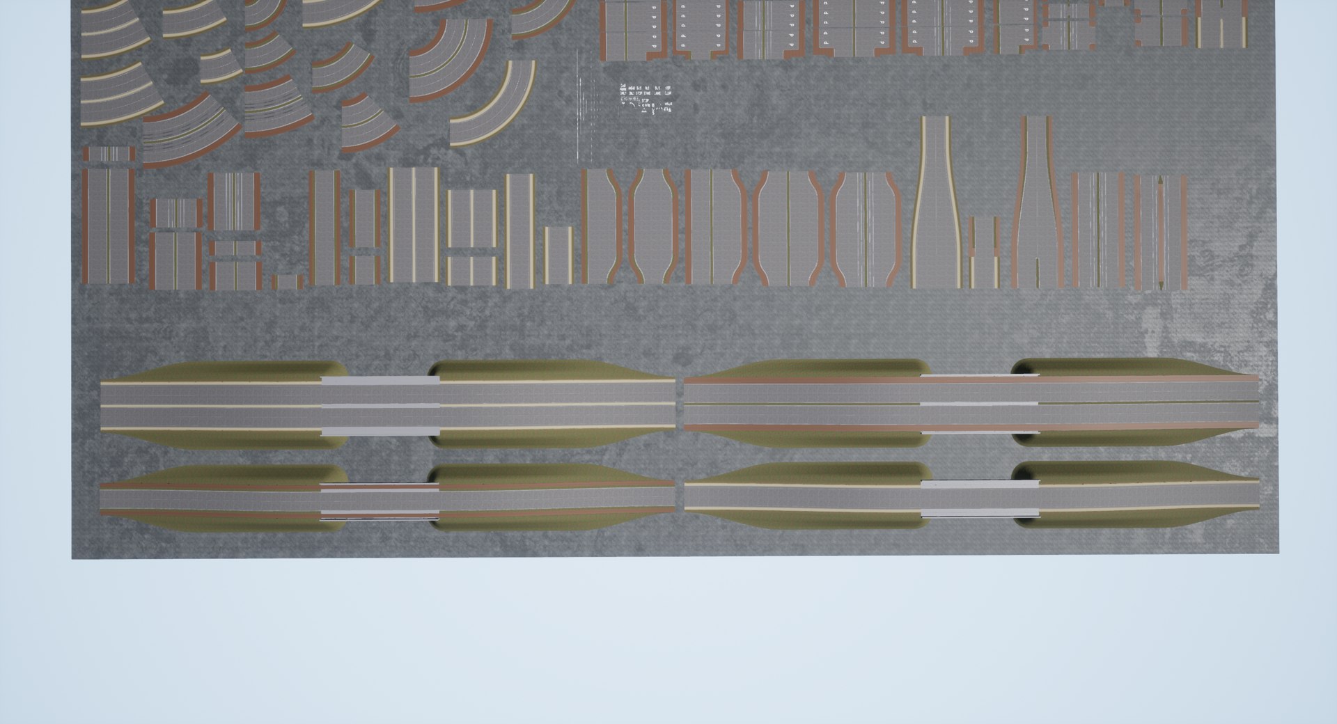 3D Road Markings Highway Streets and Construction Roads model ...