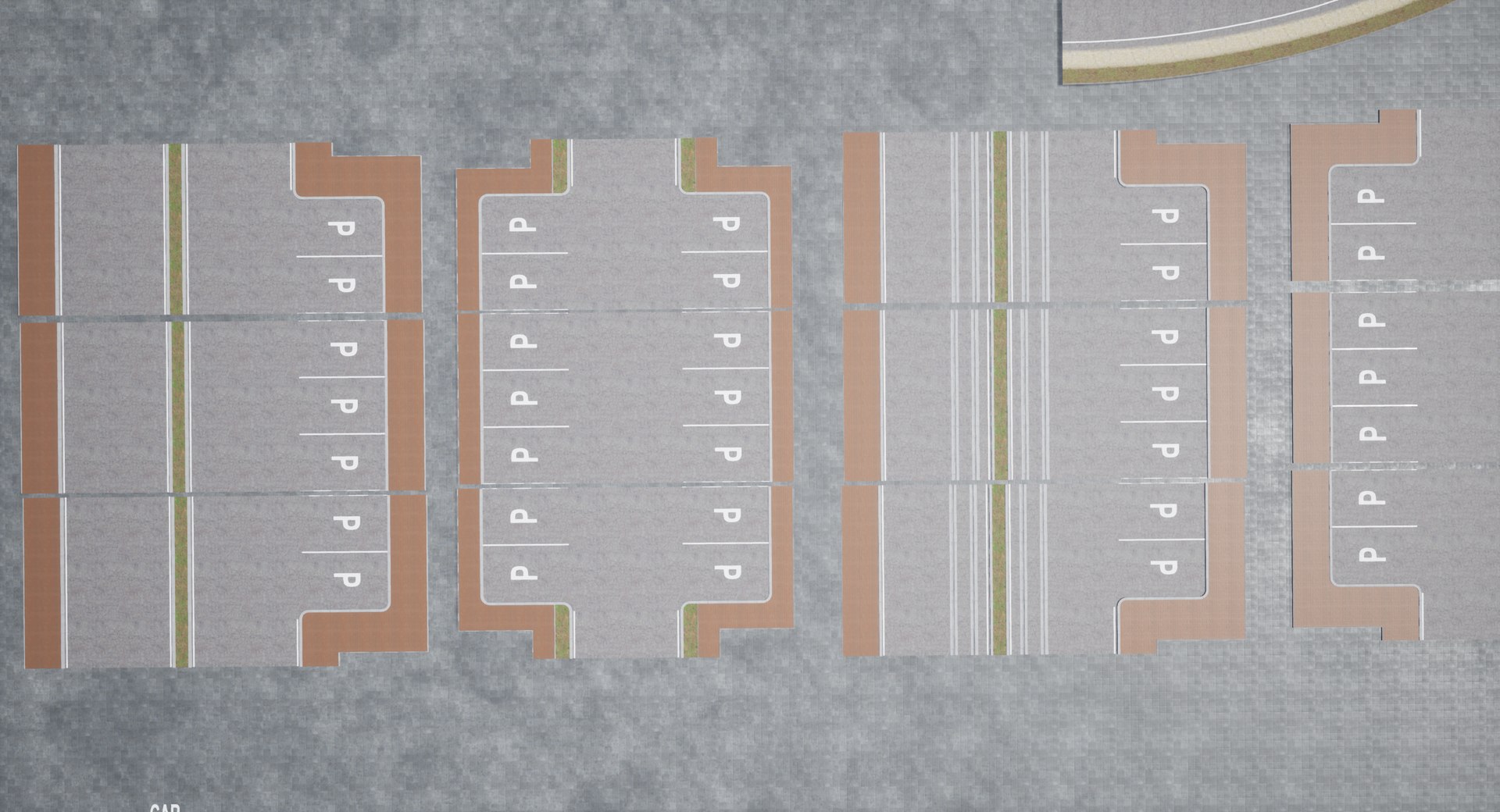 3D Road Markings Highway Streets and Construction Roads model ...