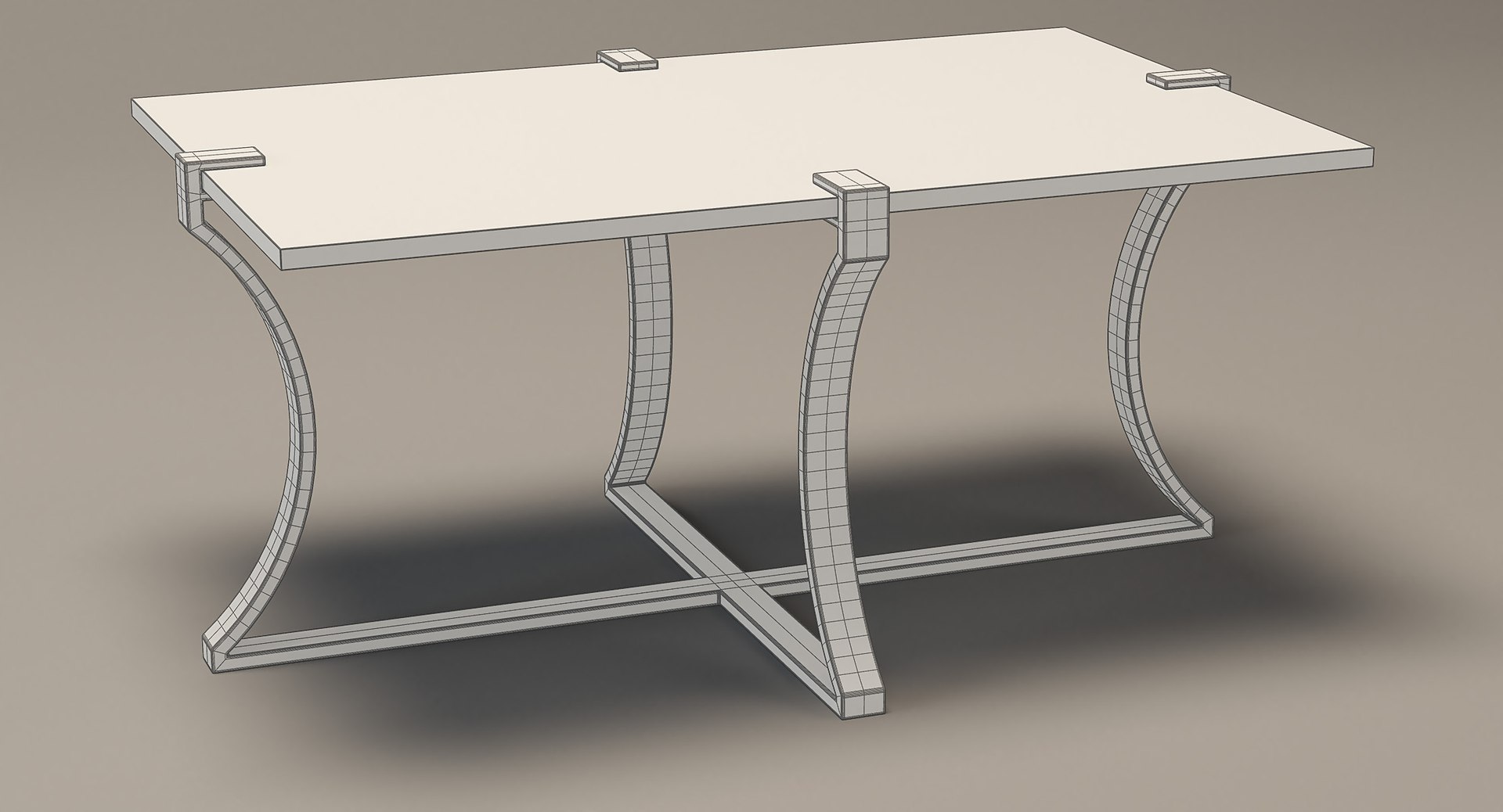 Rectangle Coffee Table Metal 3D - TurboSquid 1392038