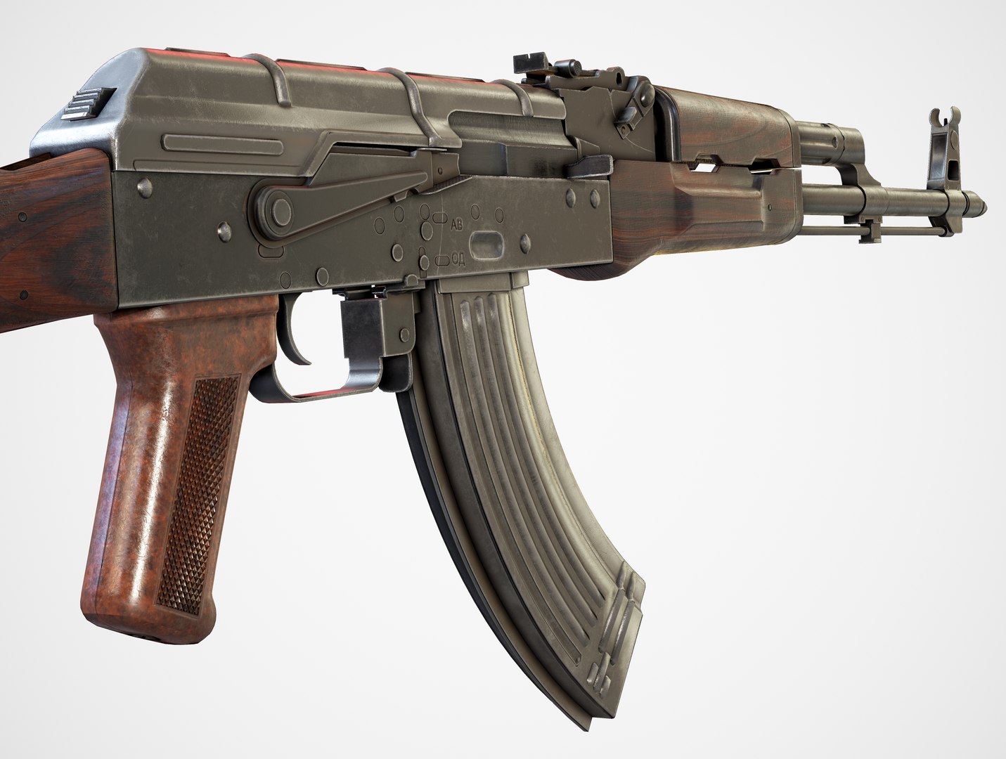 AK-47 Low High Poly 3D Model - TurboSquid 1773878