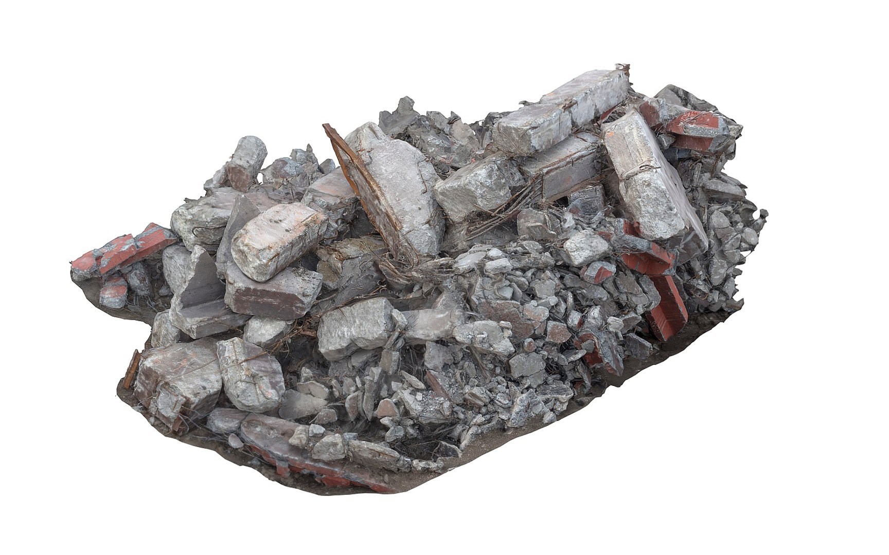 3D High-Resolution Rubble Pack – 3D Scanned Debris Models Model ...