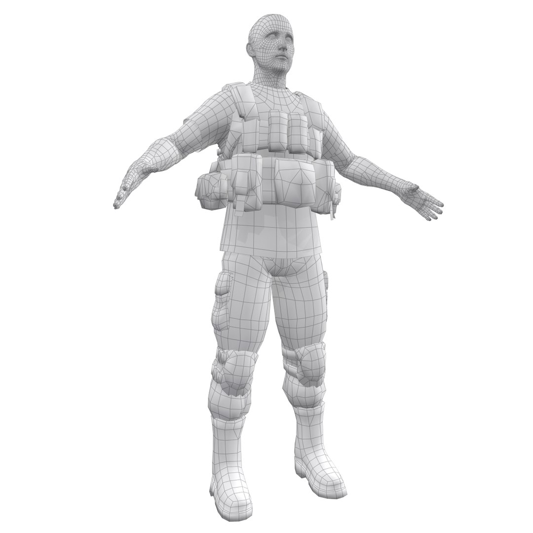 Mercenary Soldier 3d Model