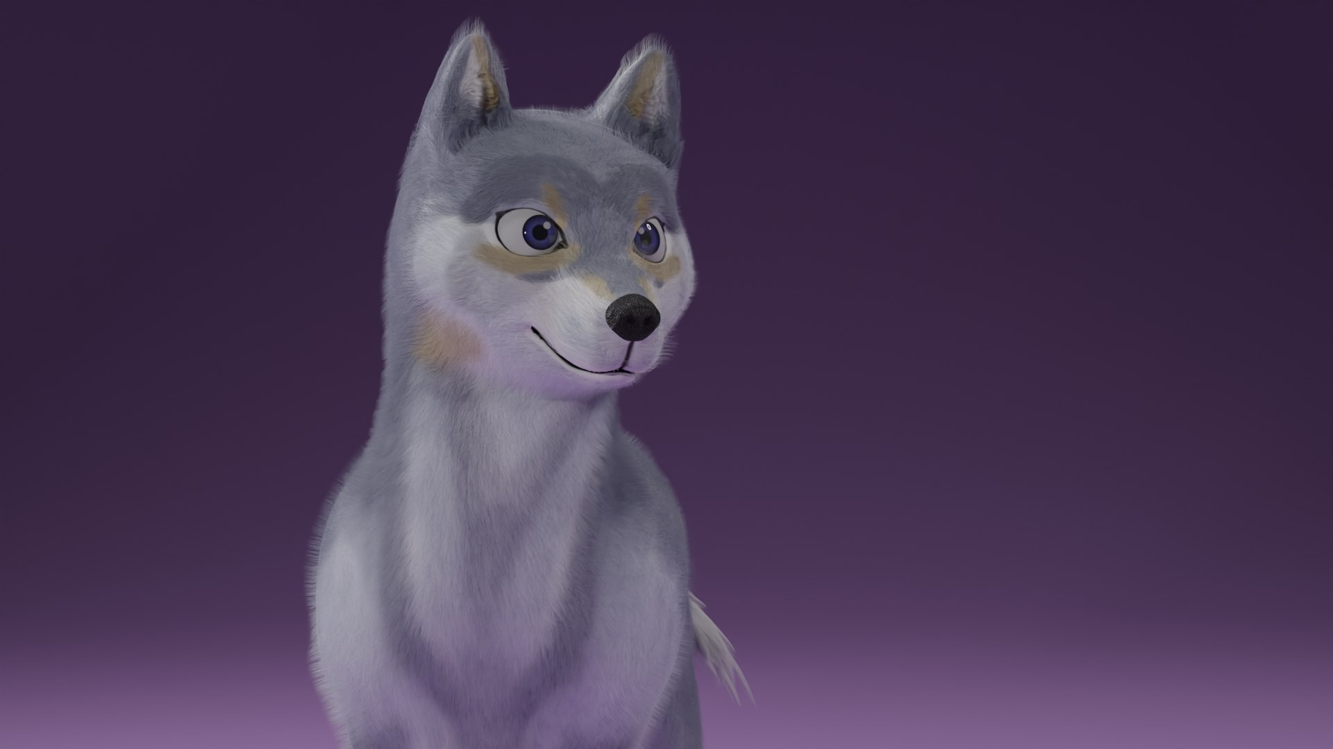 3D Model Cartoon Wolf Rigged - TurboSquid 1855253