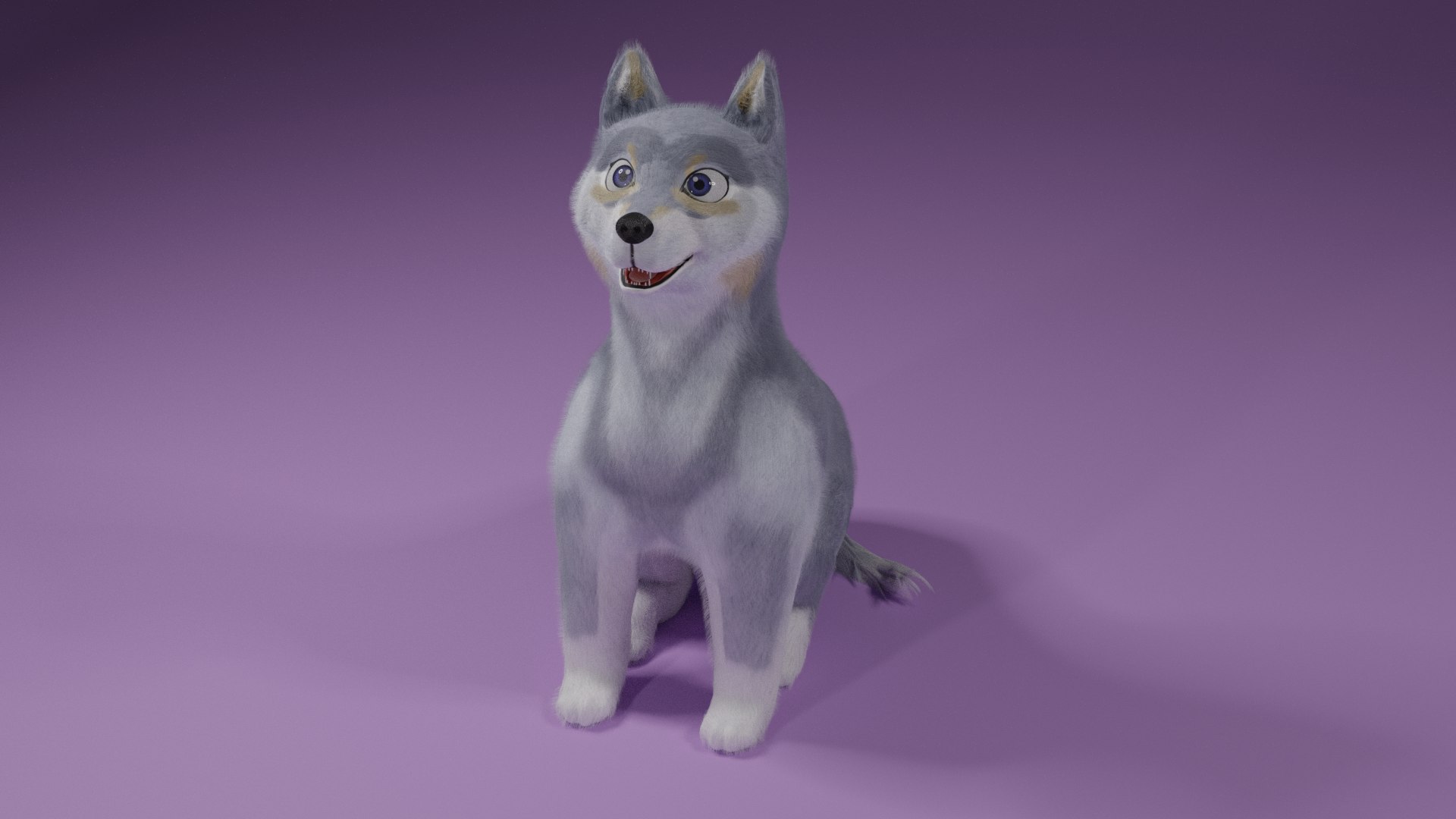3D Model Cartoon Wolf Rigged - TurboSquid 1855253