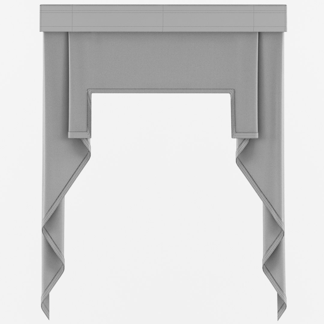 3d model of window curtain