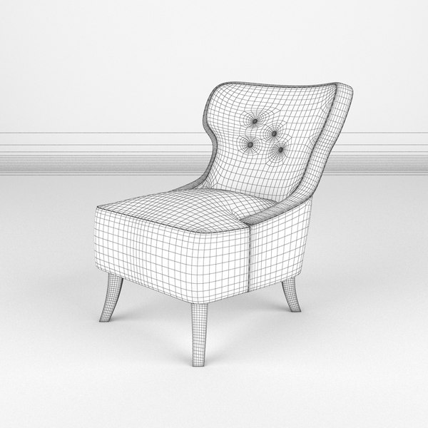 chair realistic 3d obj