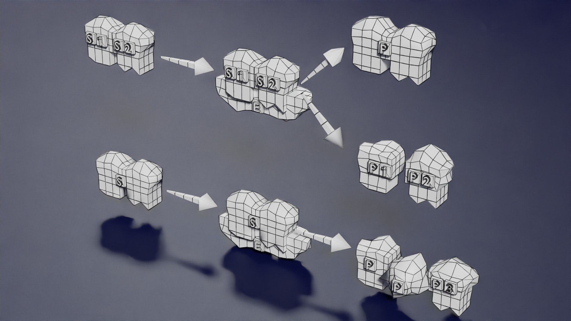 3D Enzyme Substrate Reaction Process - TurboSquid 2126226