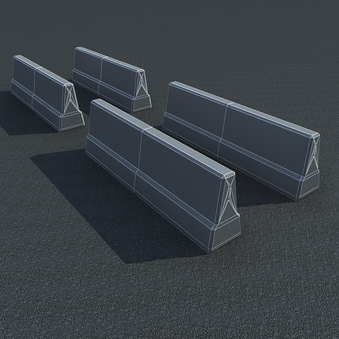 Highway Concrete Block 3ds