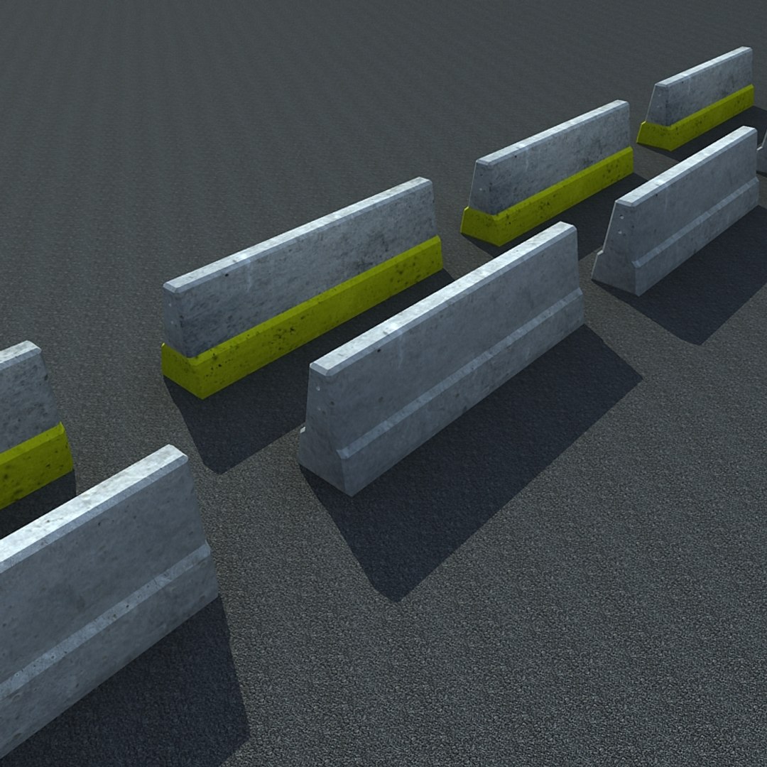 Highway Concrete Block 3ds