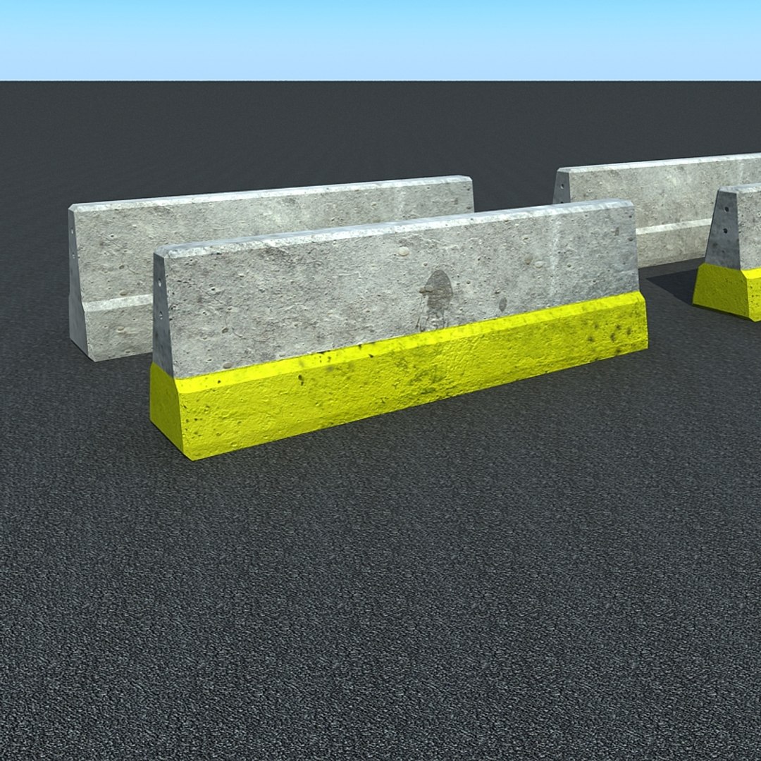 Highway Concrete Block 3ds