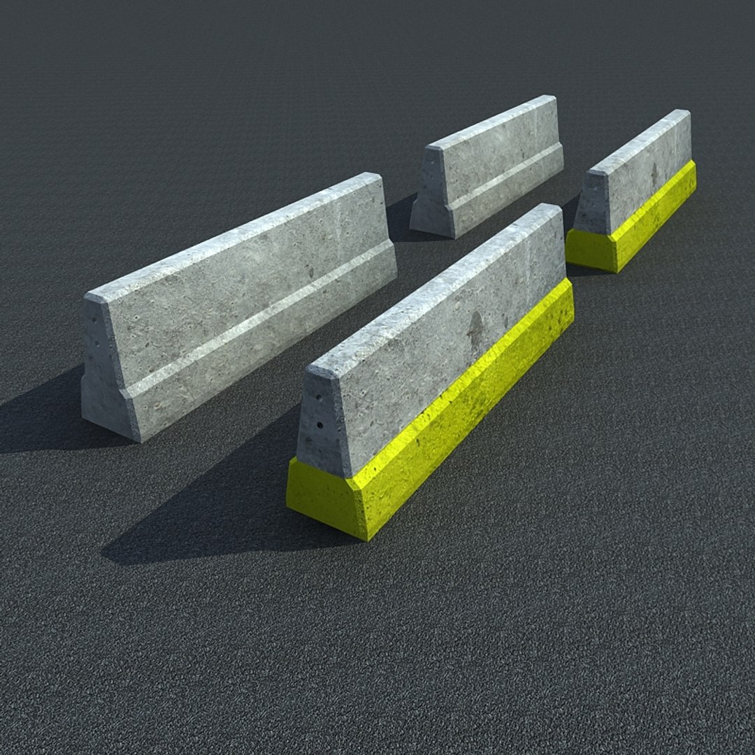 Highway Concrete Block 3ds