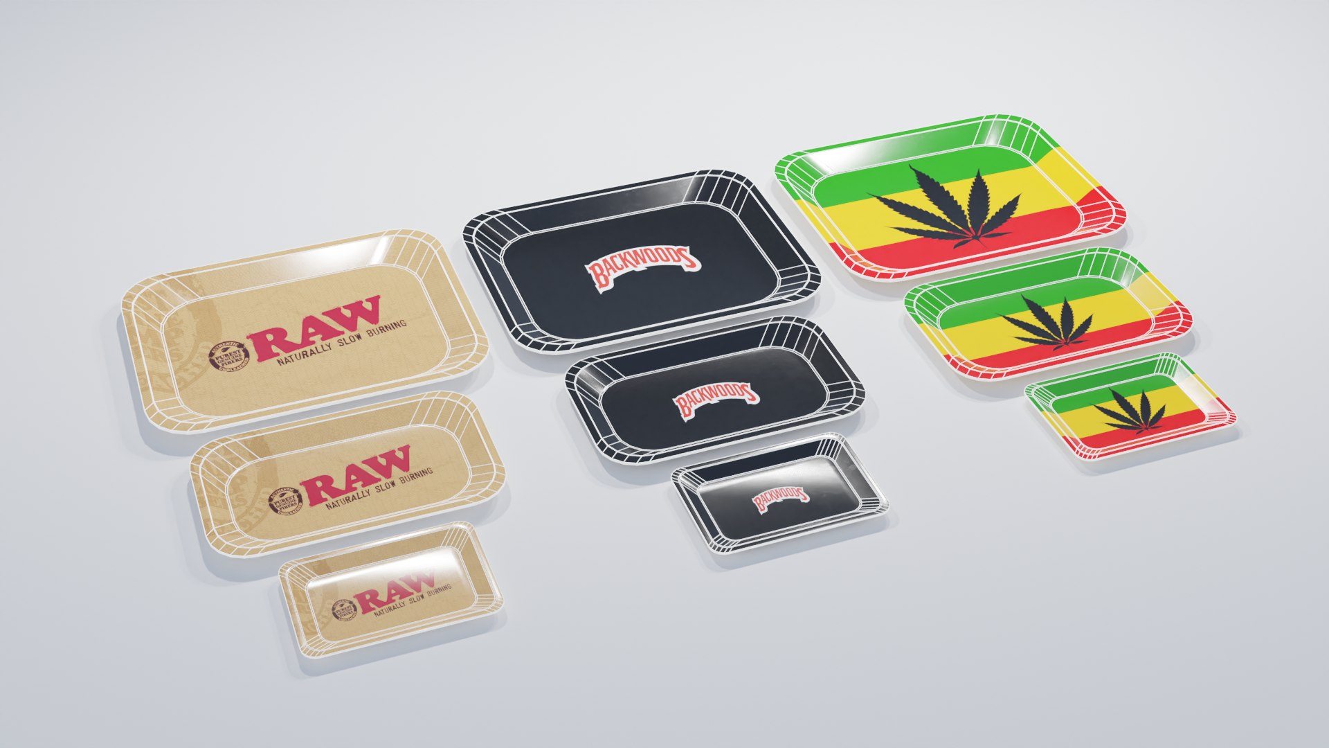 3D Rolling Trays 4K and 2K Low-poly - TurboSquid 1987541