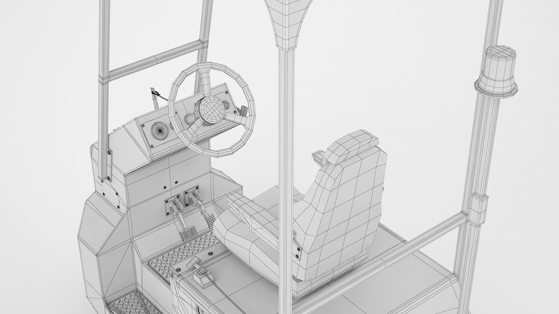 3D Electric Industrial Tugger 03 model - TurboSquid 1732738