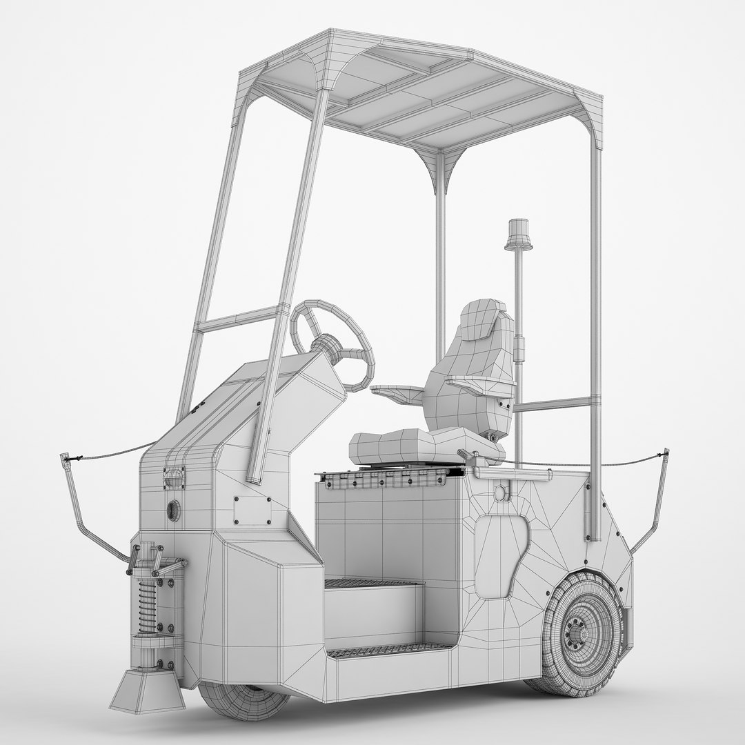 3D Electric Industrial Tugger 03 model - TurboSquid 1732738