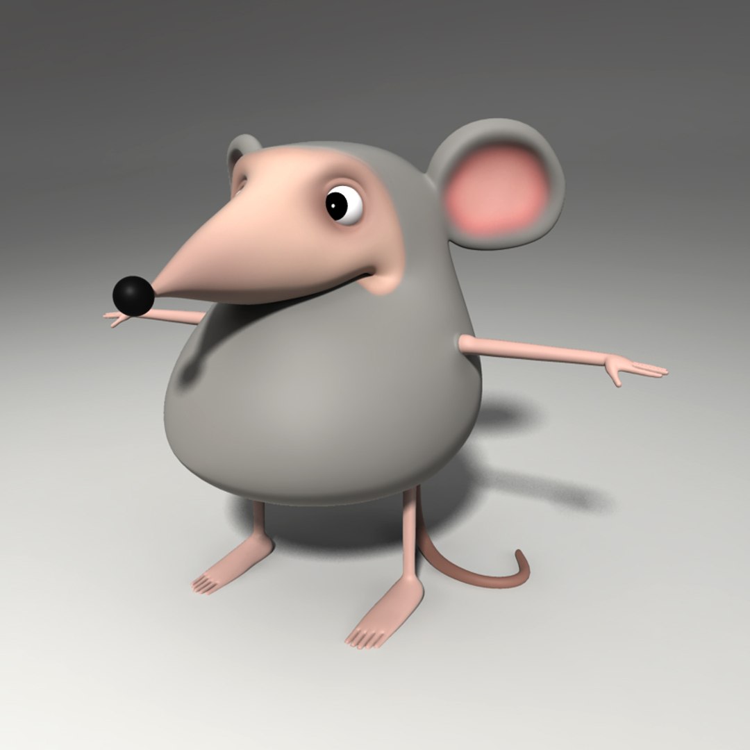 Cartoon Mouse 3d Obj