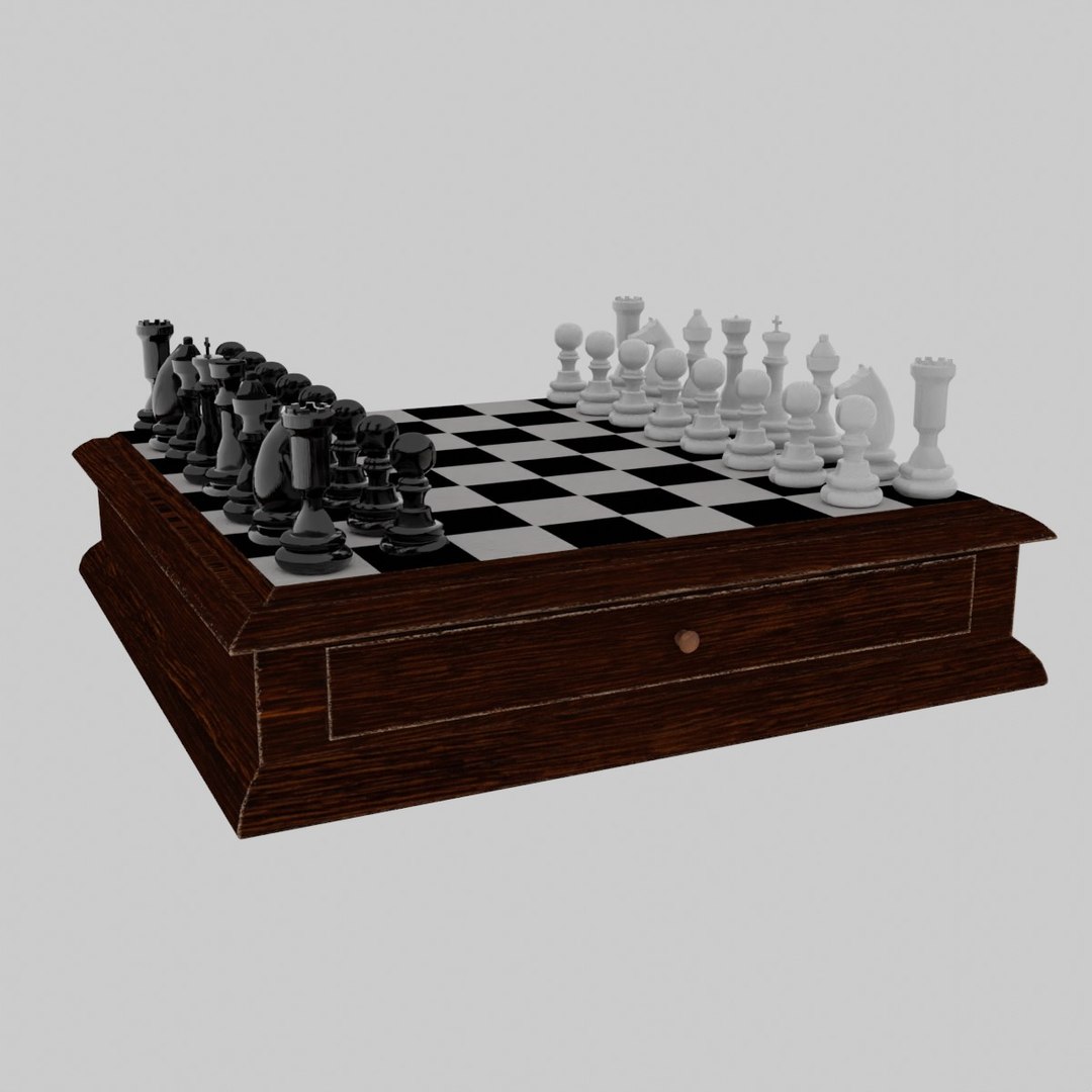 High Poly Wooden Chess Set 3D model - TurboSquid 2059008