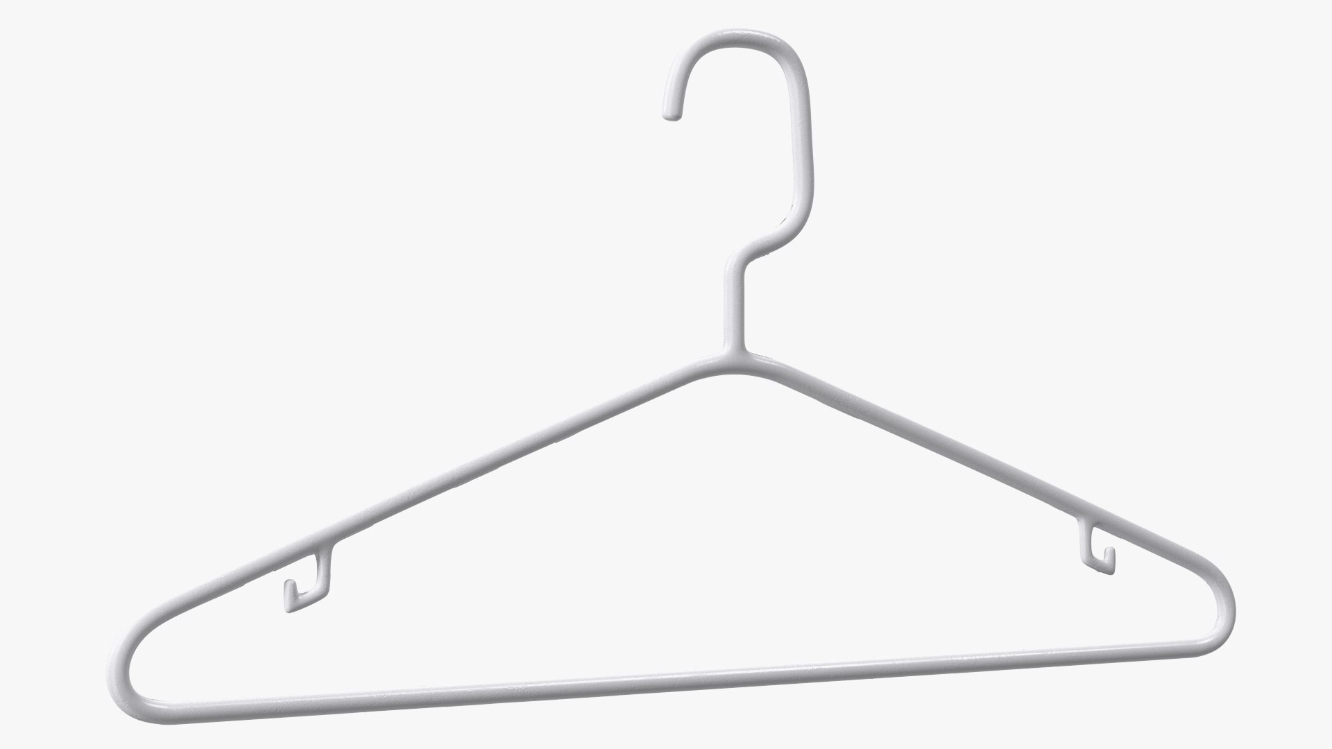3D model White Plastic Tubular Clothes Hanger - TurboSquid 2135182