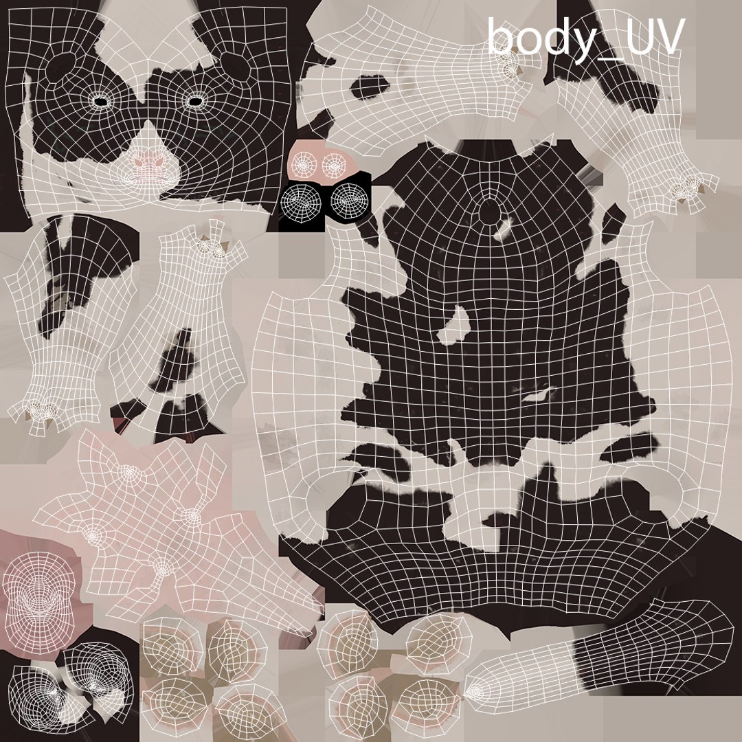 Cow rig fur animation 3D model - TurboSquid 1491323