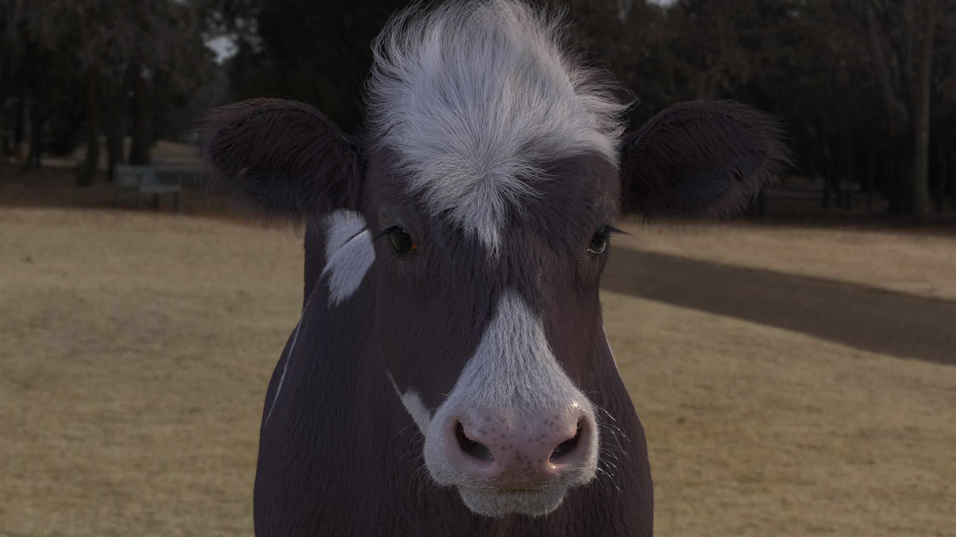 Cow Rig Fur Animation 3D Model - TurboSquid 1491323