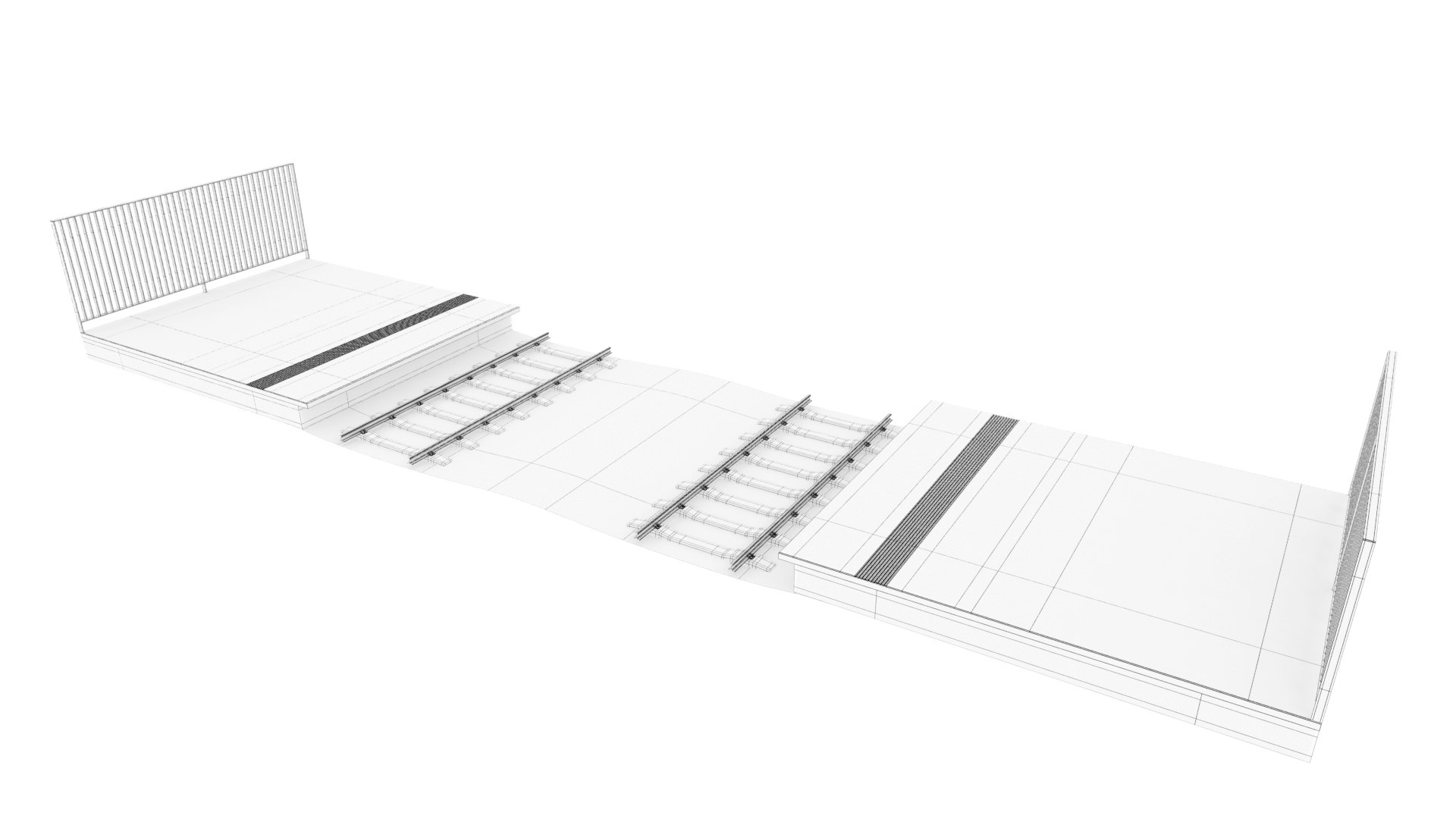 Train Platform Module 02 3D Model - TurboSquid 2297085