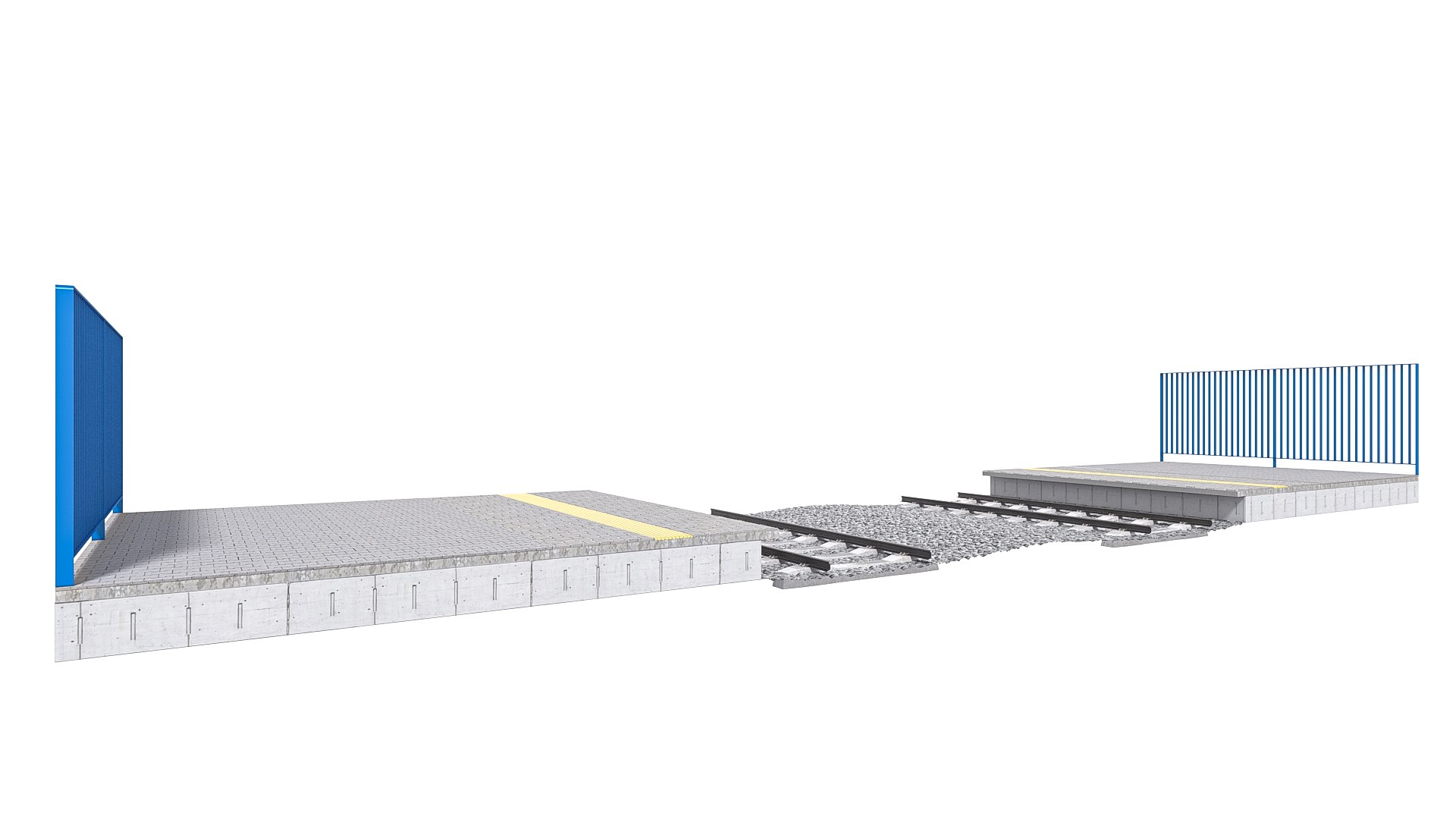Train Platform Module 02 3D Model - TurboSquid 2297085