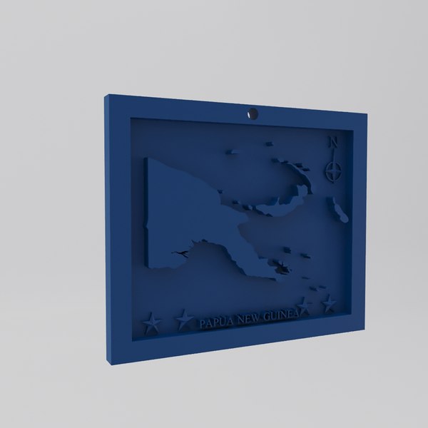 modelo 3d Impresión del mapa de Papua Nueva Guinea - TurboSquid 1727045
