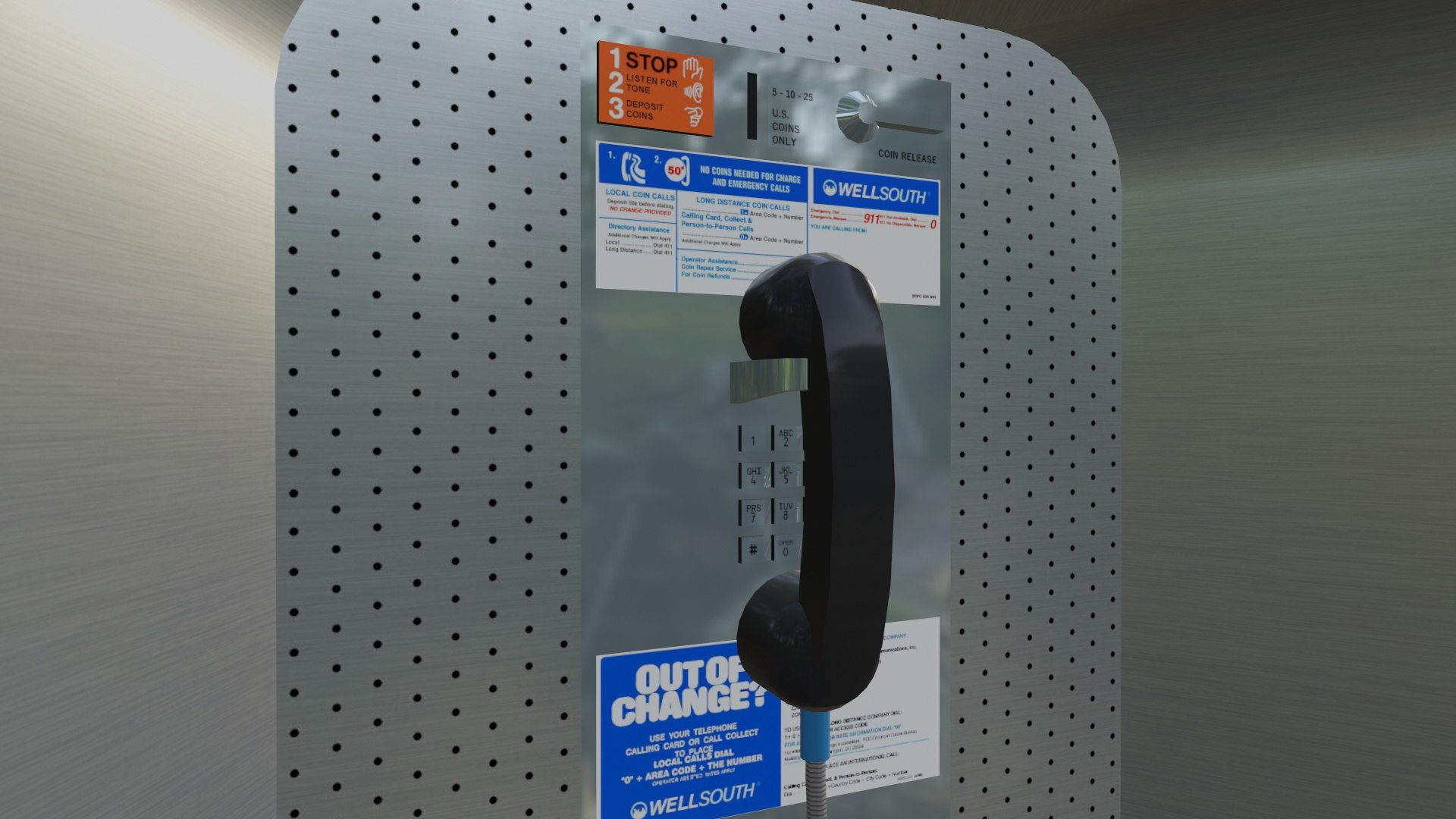 Retro 3 Way Payphone Circa 1970s - 1980s 3D Model - TurboSquid 2260072