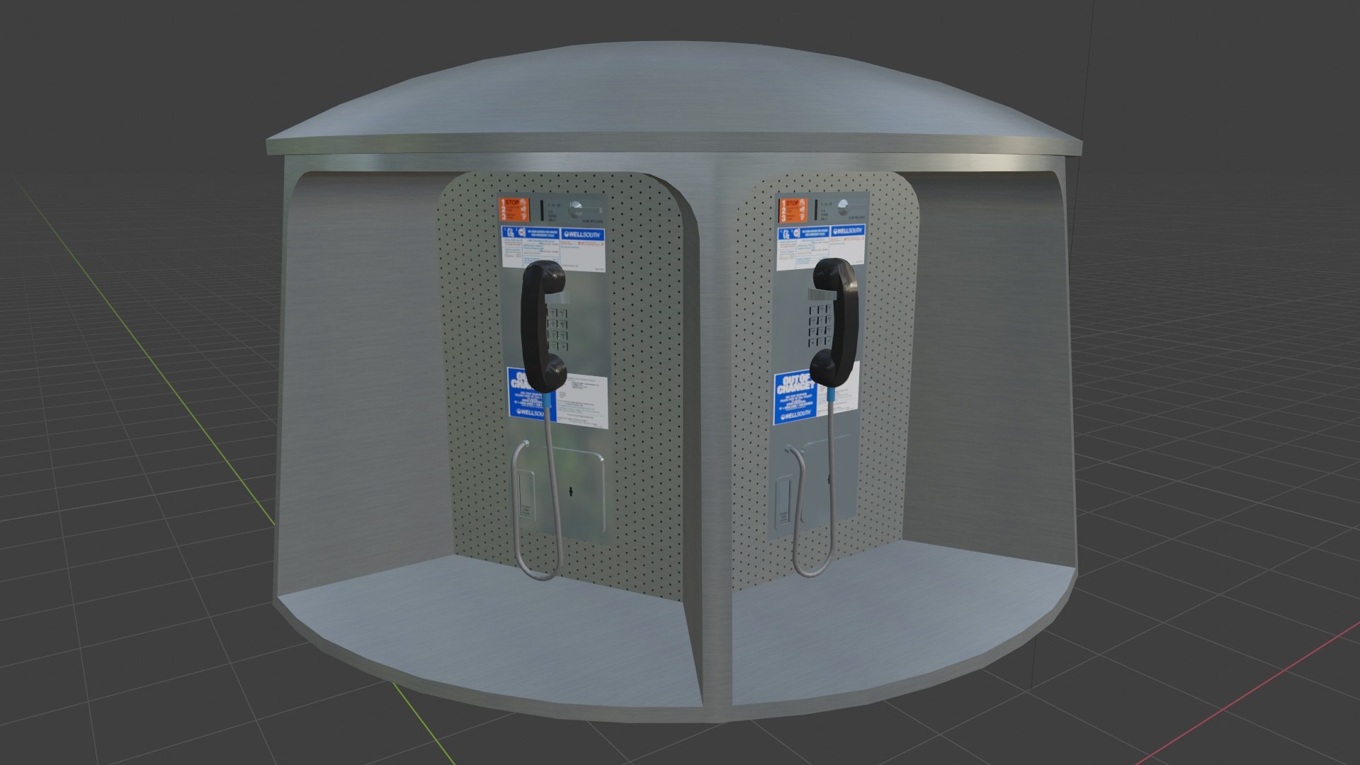 Retro 3 Way Payphone Circa 1970s - 1980s 3D Model - TurboSquid 2260072